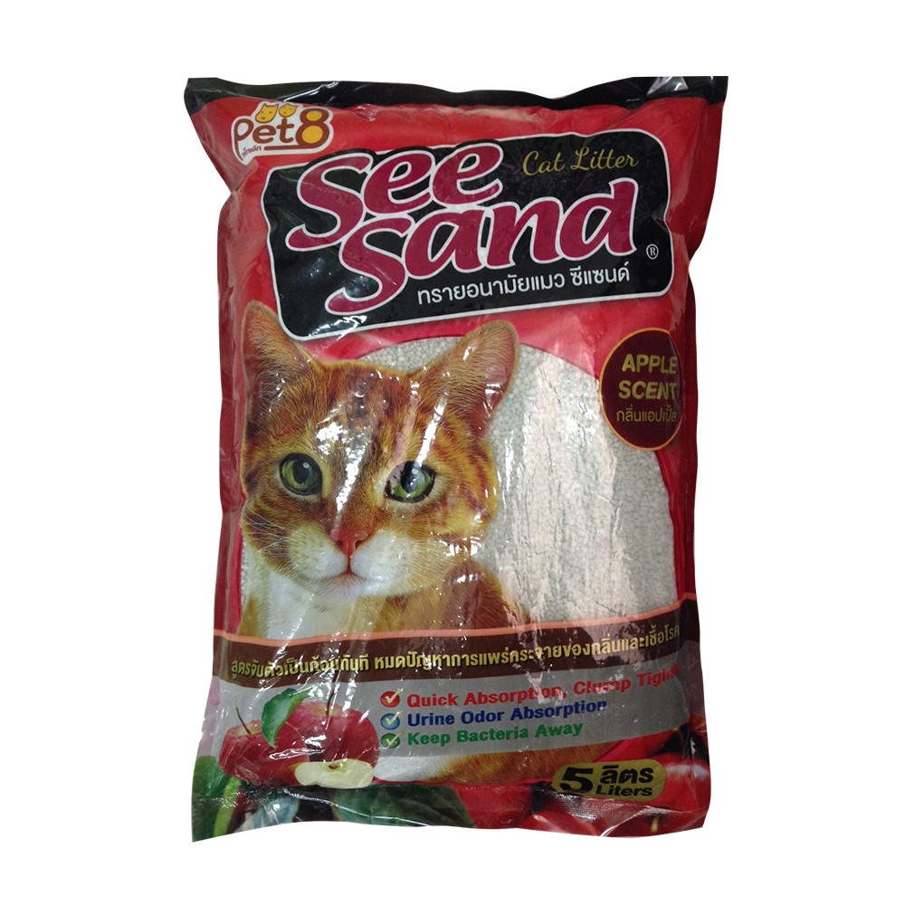 Manoon Pets Shop - Pet8 Seesand Cat litter - Apple Scent