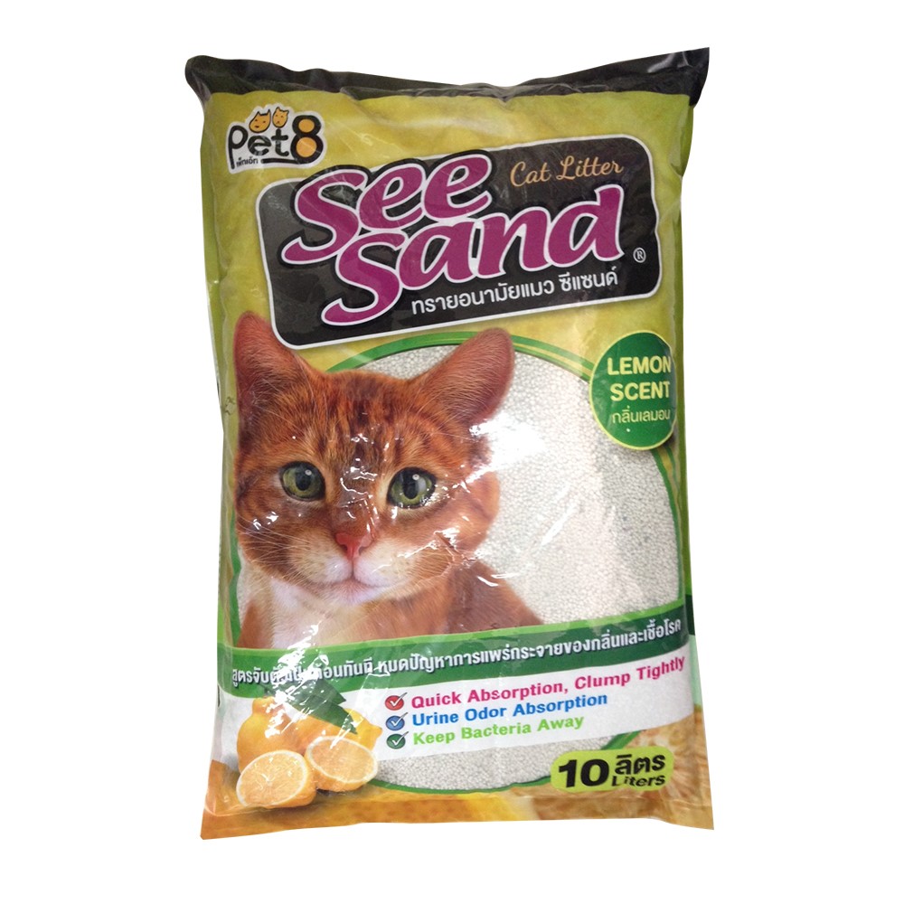 Manoon Pets Shop - Pet8 Seesand Cat litter - Lemon Scent