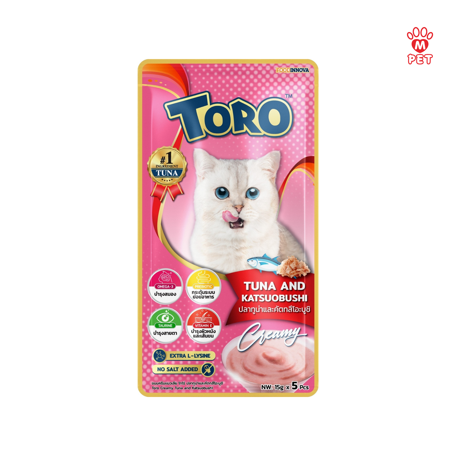 Manoon Pets Shop - Toro Toro Liquid Snack Tuna&Katsuobushi 5 pcs.