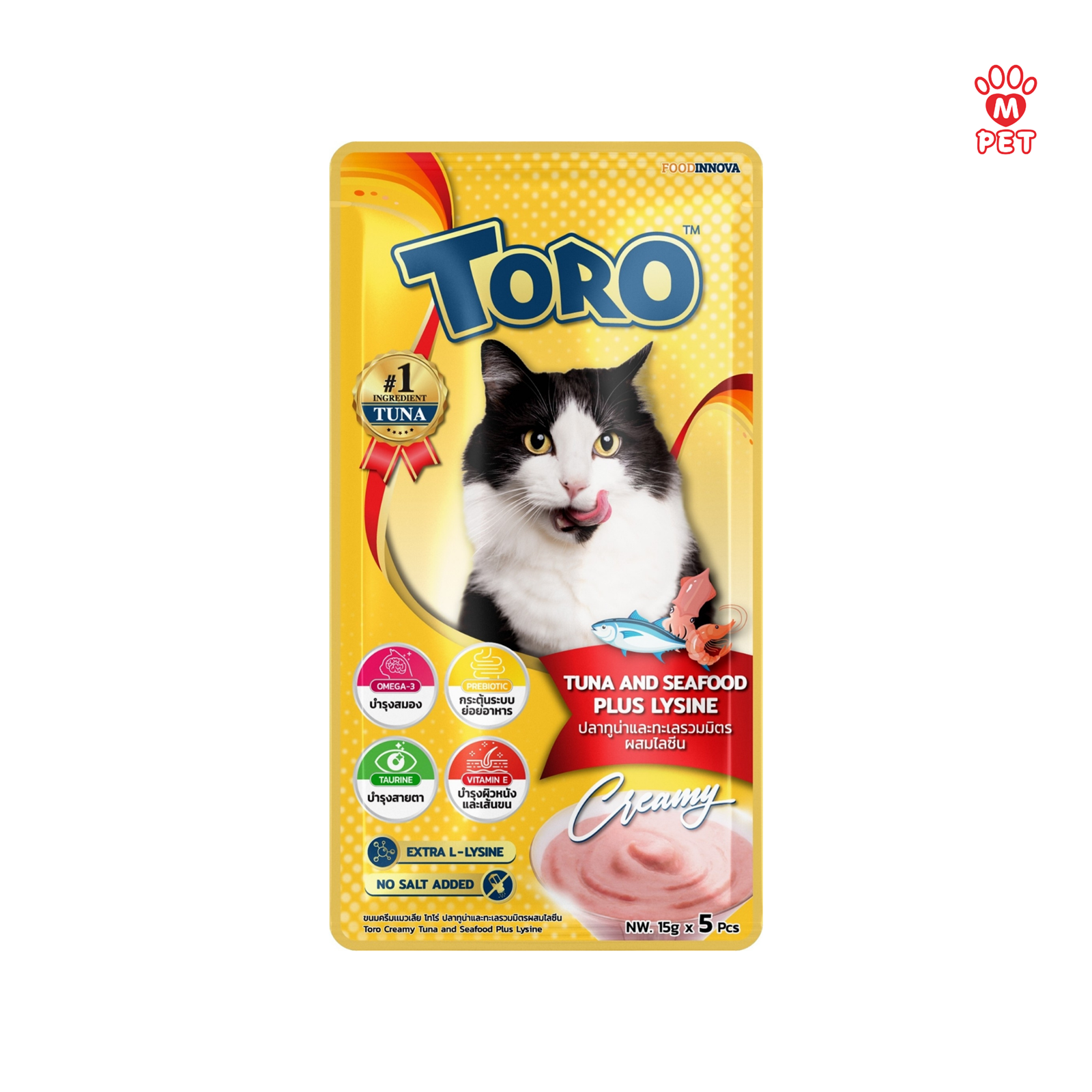 Manoon Pets Shop - Toro Toro Liquid Snack Tuna&SeafoodMix 5 pcs.