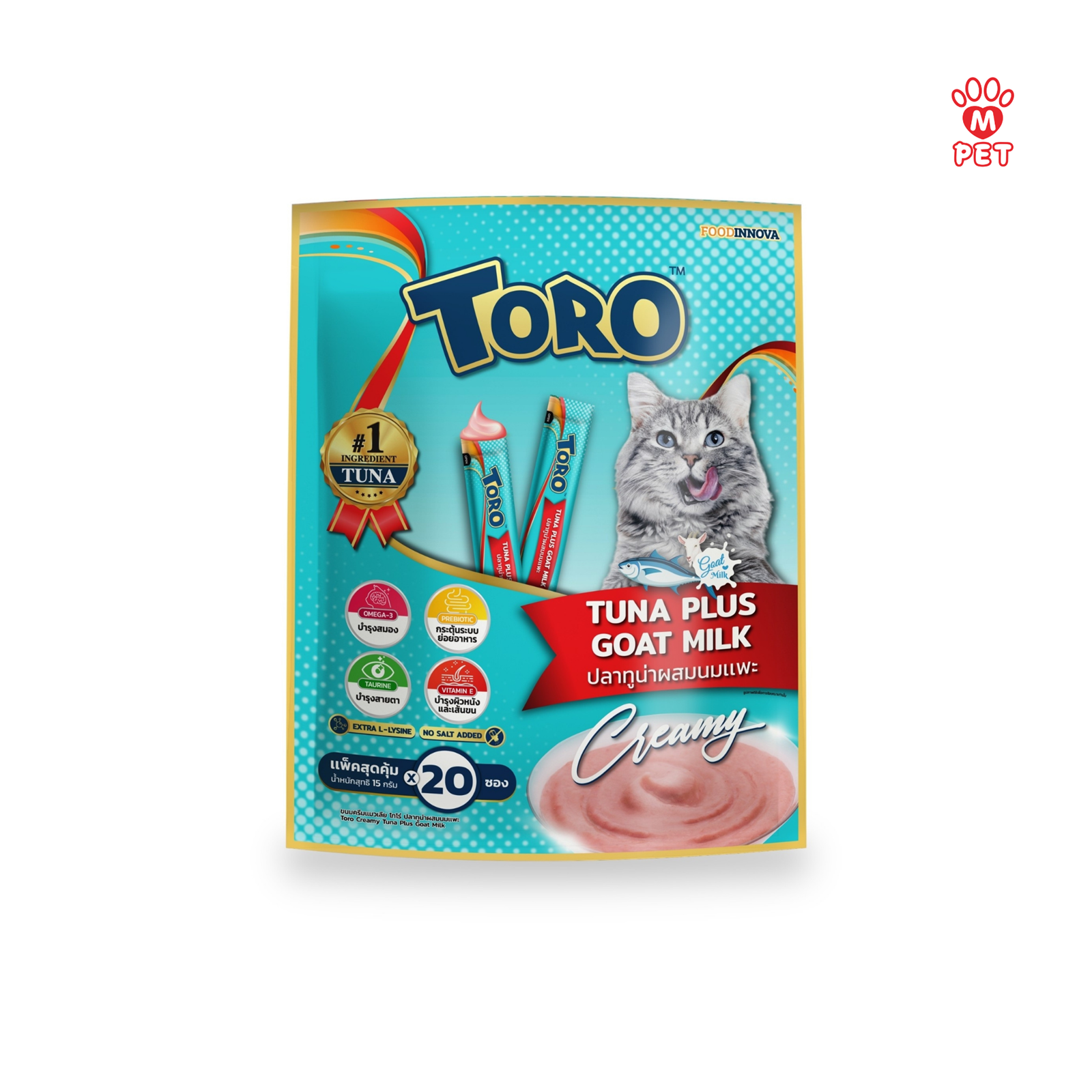 Manoon Pets Shop - Toro Toro Liquid Snack - Tuna Plus Goat Milk 15 g. x ...