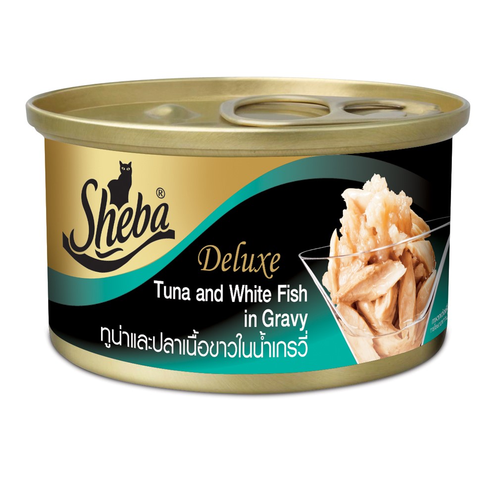 Manoon Pets Shop - SHEBA Cat Food Wet Can Deluxe Tuna and White Fish ...