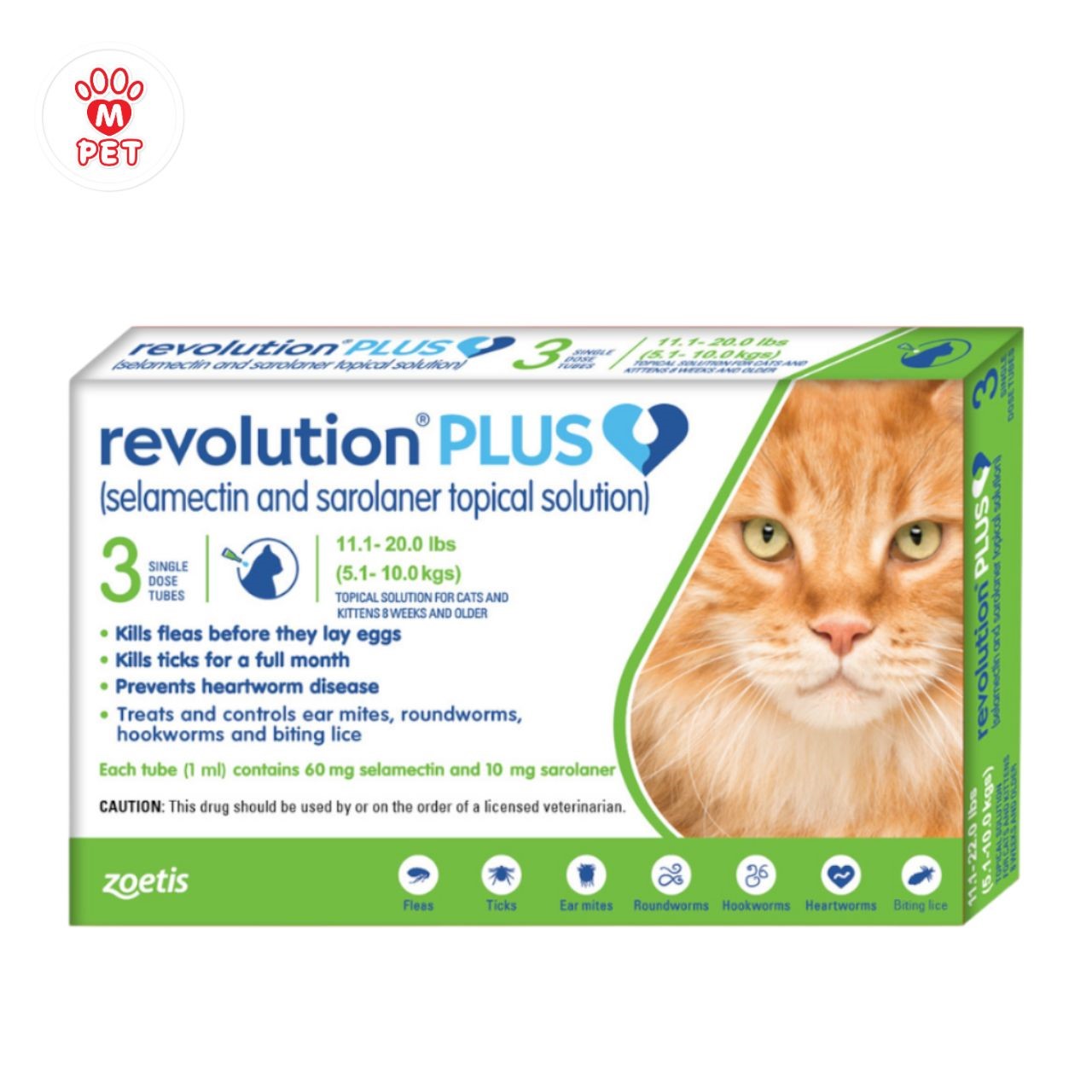 Manoon Pets Shop - Revolution Plus เรฟโวลูชั่น 1.0 ML. Cat 5-10 kg.(แมว ...